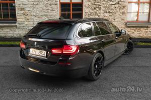 Black BMW 5 Series 2013 in Tallinn, with an engine capacity of 2.00 L and mileage of 360 thousand km for 6790 €, photo 7 on AUTOMOTO.COM.LV