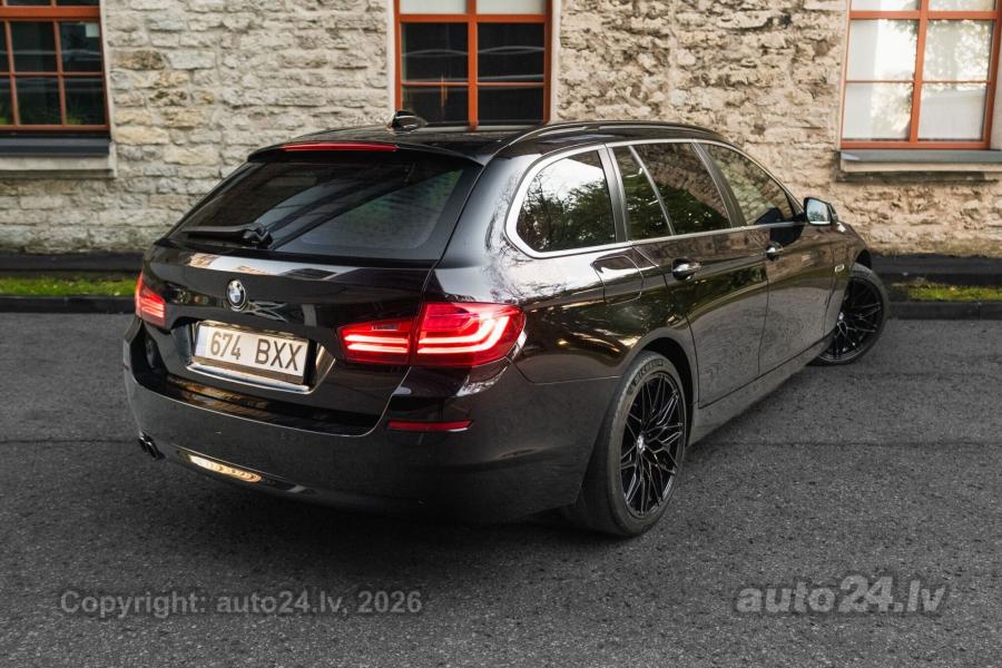Black BMW 5 Series 2013 in Tallinn, with an engine capacity of 2.00 L and mileage of 360 thousand km for 6790 €, photo 7 on AUTOMOTO.COM.LV