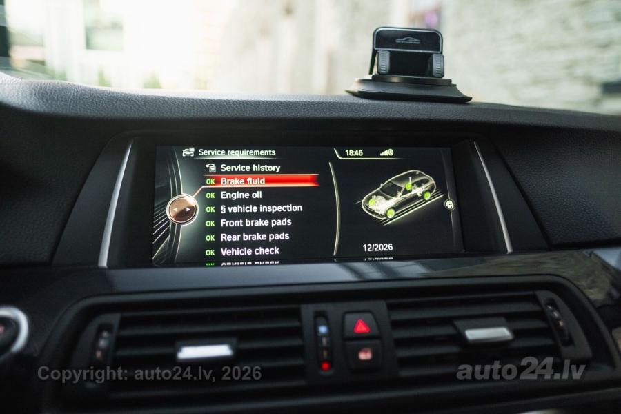 Black BMW 5 Series 2013 in Tallinn, with an engine capacity of 2.00 L and mileage of 360 thousand km for 6790 €, photo 24 on AUTOMOTO.COM.LV
