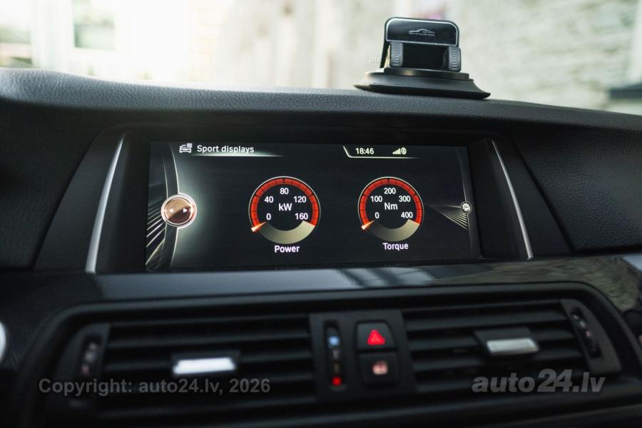 Black BMW 5 Series 2013 in Tallinn, with an engine capacity of 2.00 L and mileage of 360 thousand km for 6790 €, photo 25 on AUTOMOTO.COM.LV