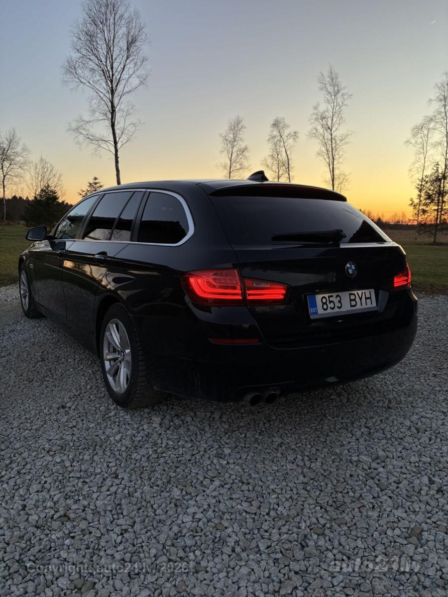 Black BMW 5 Series 2014 in Tallinn, with an engine capacity of 2.00 L and mileage of 206 thousand km for 11770 €, photo 4 on AUTOMOTO.COM.LV