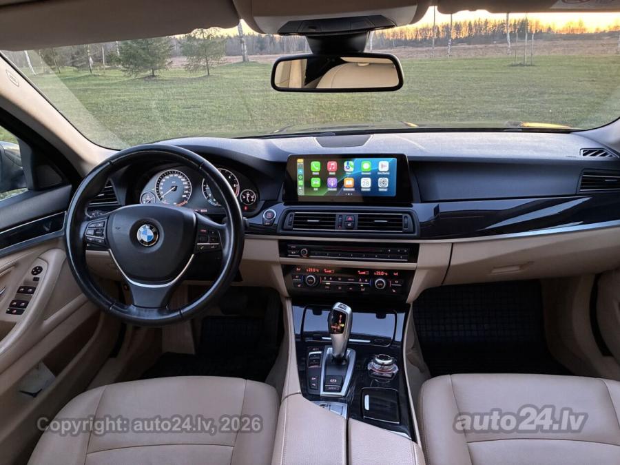 Black BMW 5 Series 2014 in Tallinn, with an engine capacity of 2.00 L and mileage of 206 thousand km for 11770 €, photo 11 on AUTOMOTO.COM.LV