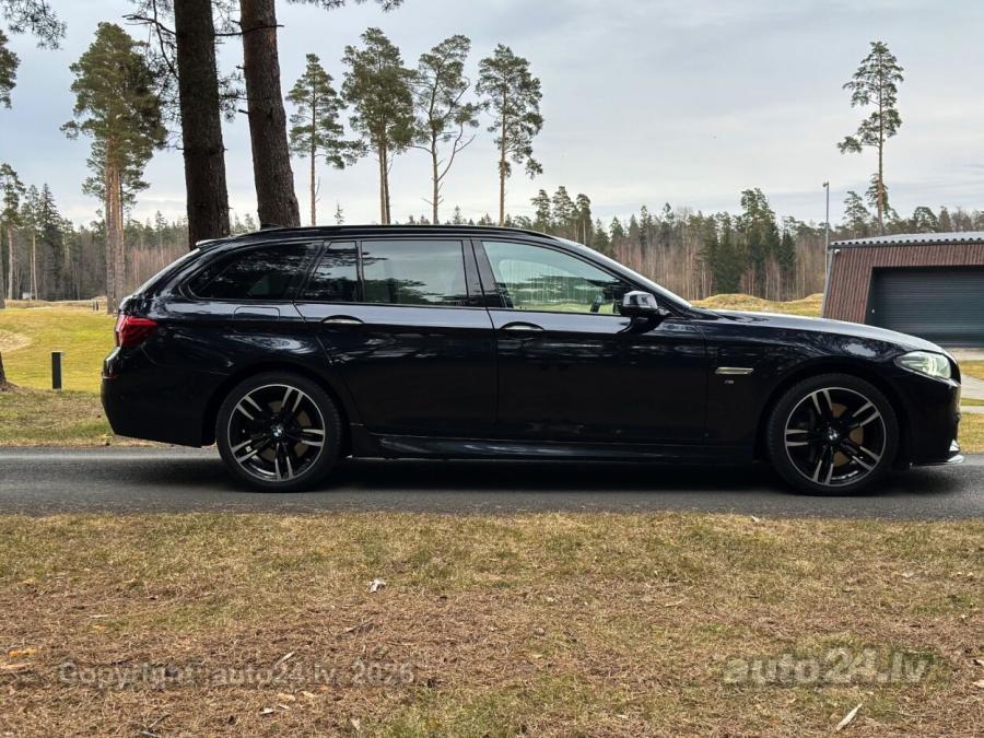 Black BMW 5 Series 2015 in Tallinn, with an engine capacity of 3.00 L and mileage of 212 thousand km for 17900 €, photo 8 on AUTOMOTO.COM.LV