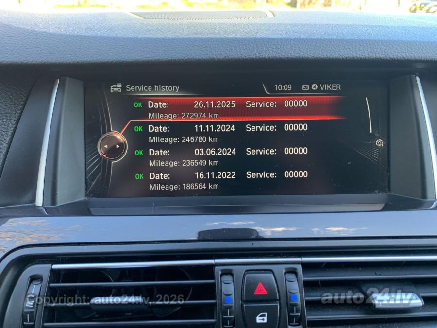 Melns BMW 5 Series 2015 Valga, ar dzinēja tilpumu 3.00 L un nobraukumu 279 tūkst. km par 12900 €, foto 29 vietnē AUTOMOTO.COM.LV