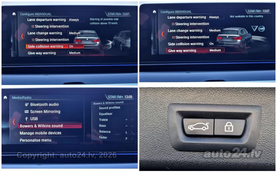 Melns BMW 5 Series 2017 Tallina, ar dzinēja tilpumu 2.00 L un nobraukumu 225 tūkst. km par 18490 €, foto 31 vietnē AUTOMOTO.COM.LV