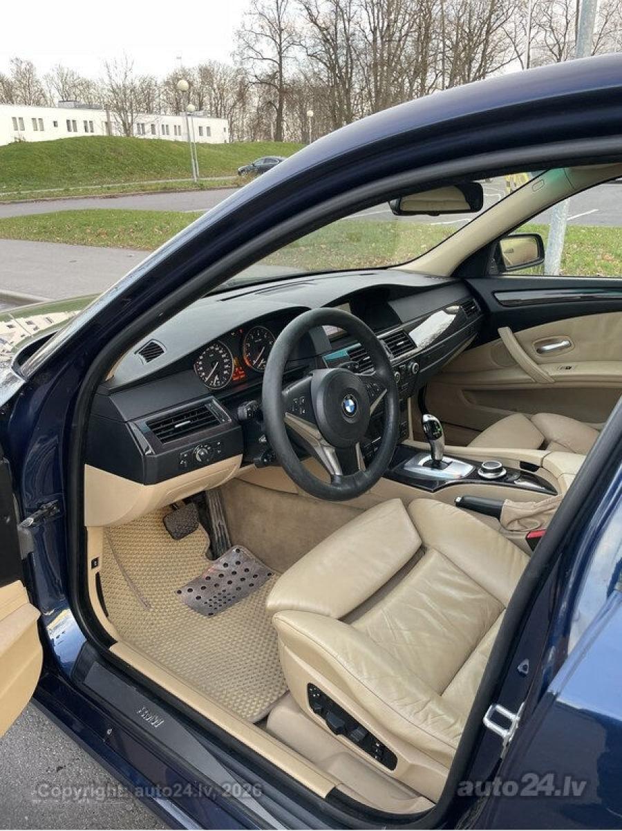 Zils BMW 5 Series 2007 Kuresāre, ar dzinēja tilpumu 3.00 L un nobraukumu 303 tūkst. km par 6900 €, foto 21 vietnē AUTOMOTO.COM.LV