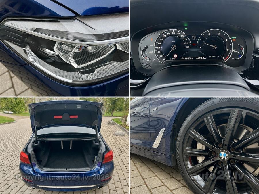 Zils BMW 5 Series 2018 Tallina, ar dzinēja tilpumu 3.00 L un nobraukumu 124 tūkst. km par 27400 €, foto 13 vietnē AUTOMOTO.COM.LV