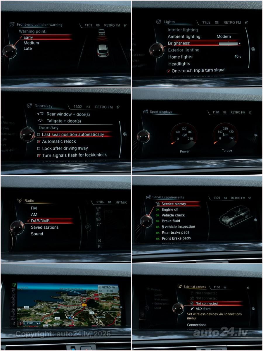 Blue BMW 5 Series 2016 in Tallinn, with an engine capacity of 3.00 L and mileage of 193 thousand km for 14900 €, photo 17 on AUTOMOTO.COM.LV