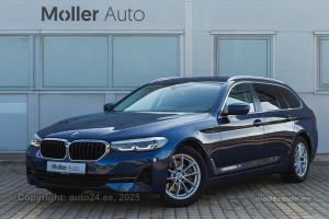 Blue BMW 5 Series 2021 in Ventspils, with an engine capacity of 2.00 L and mileage of 165 thousand km for 23212 €, photo  on AUTOMOTO.COM.LV