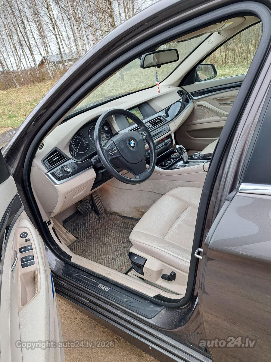 Brown BMW 5 Series 2013 in Tallinn, with an engine capacity of 2.00 L and mileage of 244 thousand km for 10900 €, photo 4 on AUTOMOTO.COM.LV