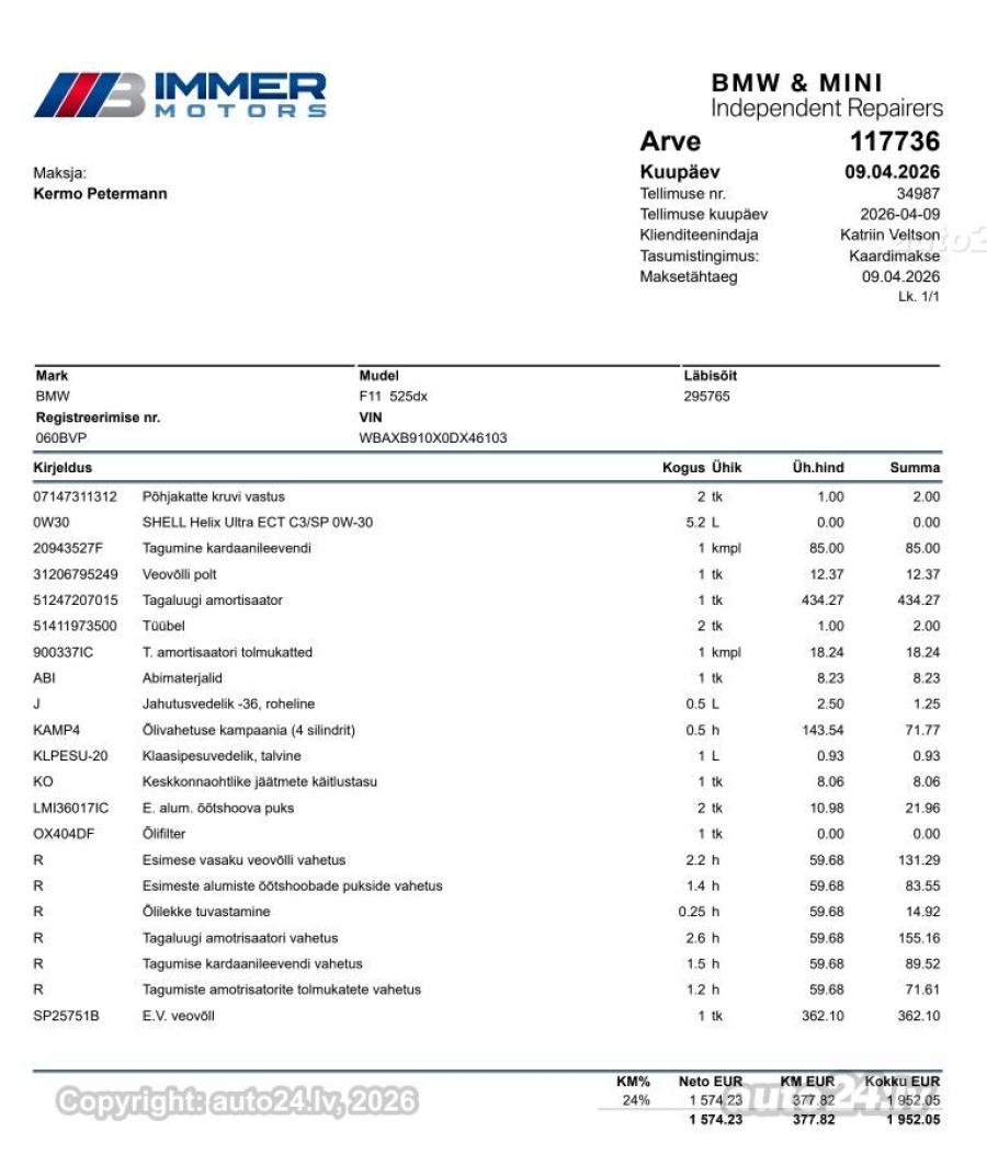 Коричневый БМВ 5 Серия 2013 в Пярну, объемом двигателя 2.00 л и пробегом 298 тыс. км за 9500 €, фото 23 на AUTOMOTO.COM.LV