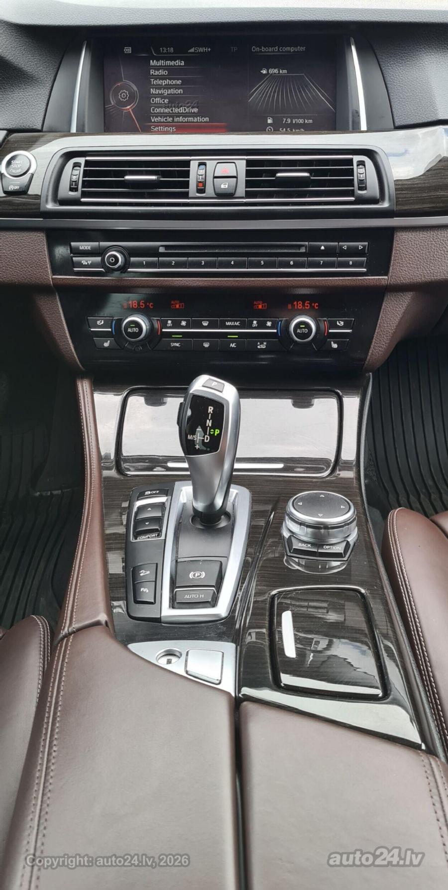 Brūns BMW 5 Series 2015 Rīga, ar dzinēja tilpumu 3.00 L un nobraukumu 197 tūkst. km par 12900 €, foto 10 vietnē AUTOMOTO.COM.LV