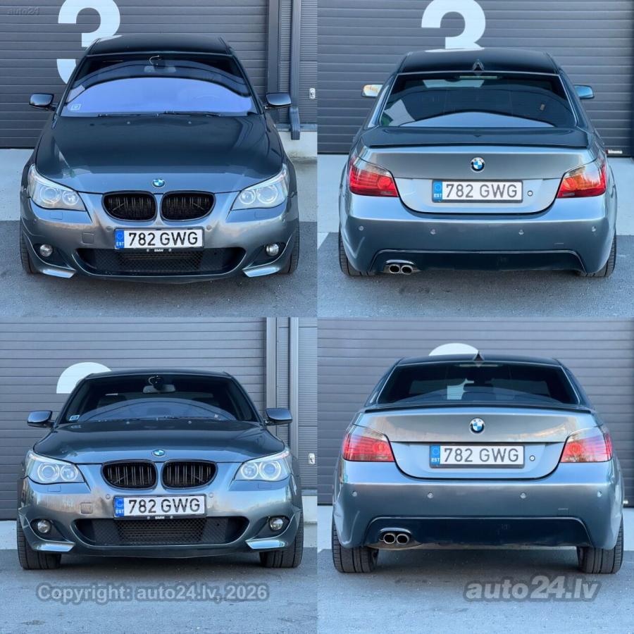 Grey BMW 5 Series 2006 in Tallinn, with an engine capacity of 3.00 L and mileage of 296 thousand km for 5990 €, photo 13 on AUTOMOTO.COM.LV