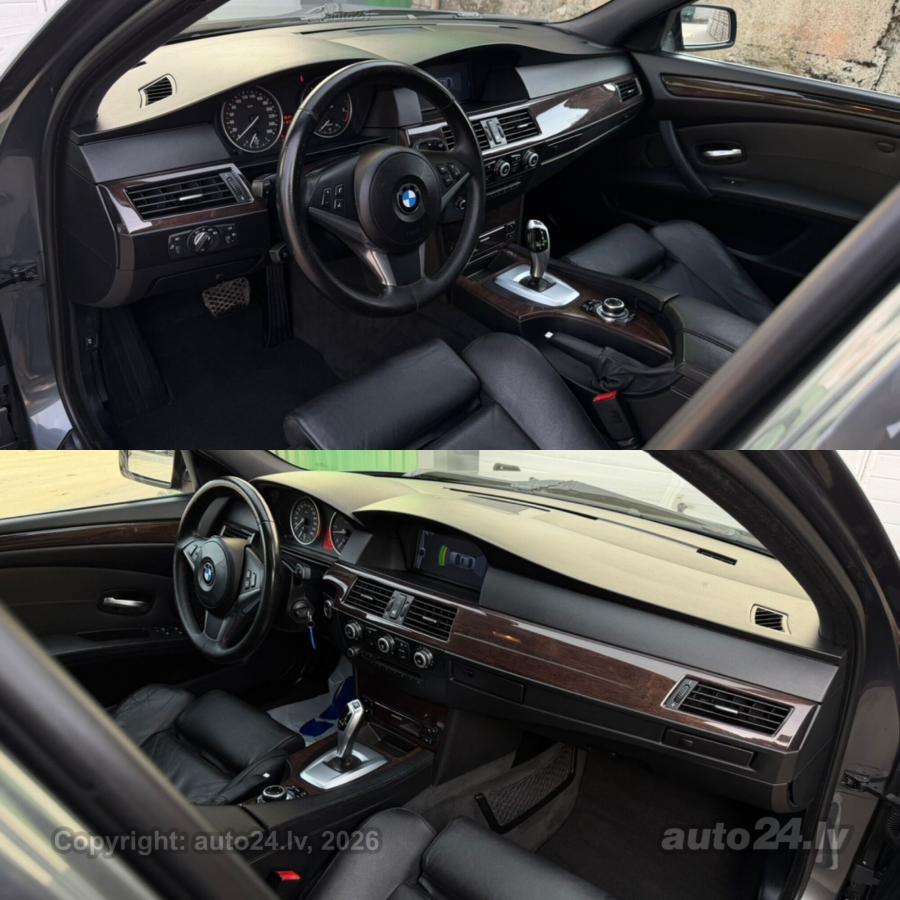 Grey BMW 5 Series 2009 in Viljandi, with an engine capacity of 3.00 L and mileage of 362 thousand km for 7290 €, photo 12 on AUTOMOTO.COM.LV