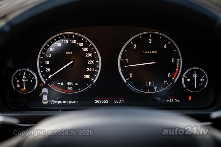 Pelēks BMW 5 Series 2014 Tallina, ar dzinēja tilpumu 3.00 L un nobraukumu 310 tūkst. km par 12500 €, foto 15 vietnē AUTOMOTO.COM.LV