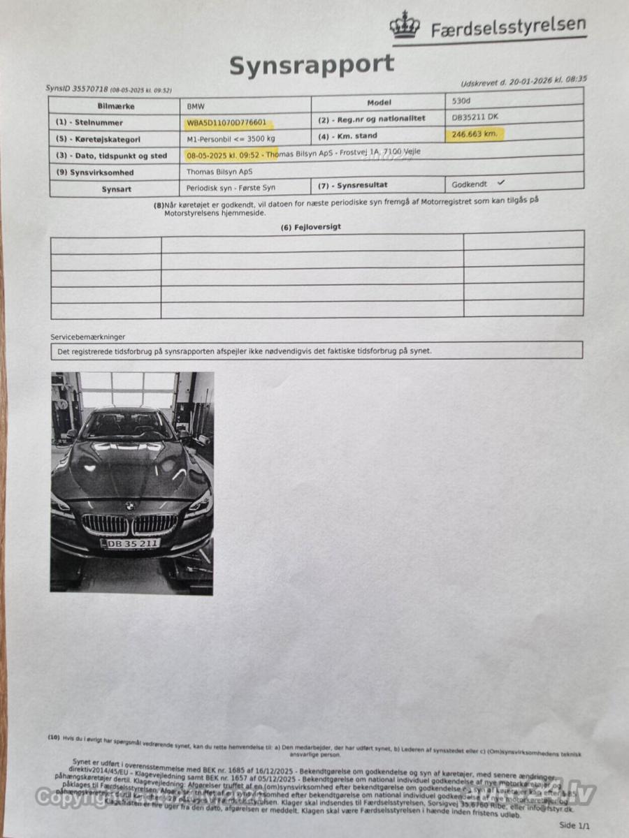Grey BMW 5 Series 2015 in Tallinn, with an engine capacity of 3.00 L and mileage of 258 thousand km for 13890 €, photo 25 on AUTOMOTO.COM.LV