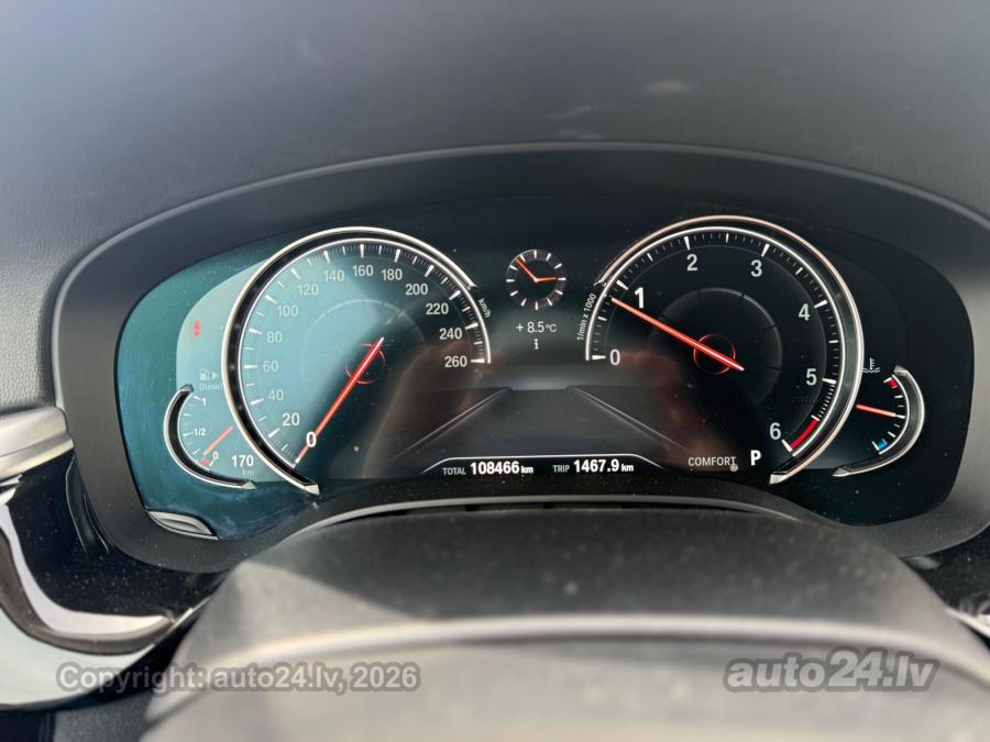 Grey BMW 5 Series 2017 in Tallinn, with an engine capacity of 2.00 L and mileage of 108 thousand km for 20990 €, photo 10 on AUTOMOTO.COM.LV