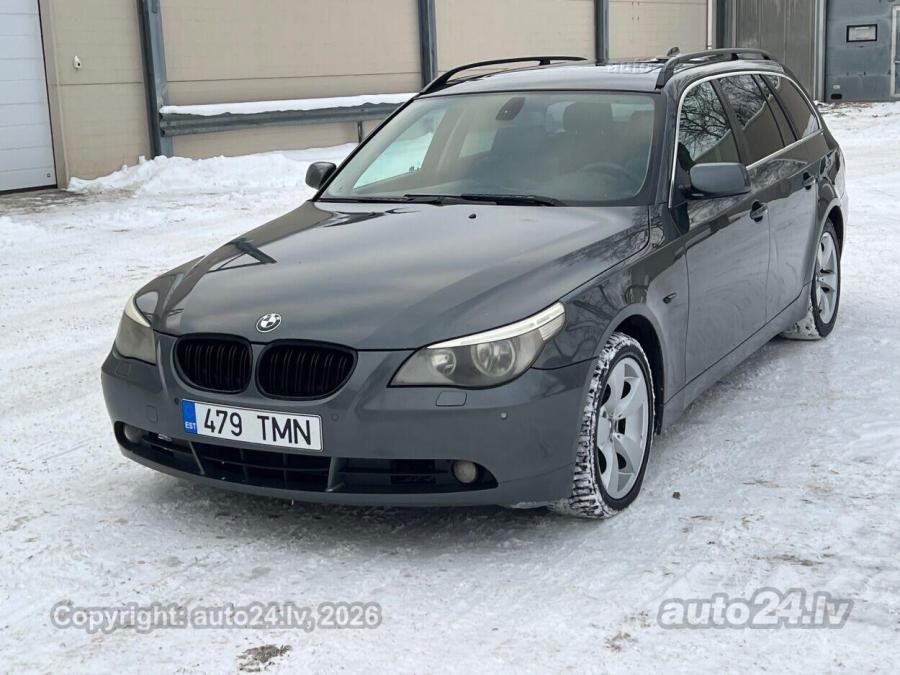 Pelēks BMW 5 Series 2004 Narva, ar dzinēja tilpumu 2.50 L un nobraukumu 444 tūkst. km par 1999 €, foto 4 vietnē AUTOMOTO.COM.LV