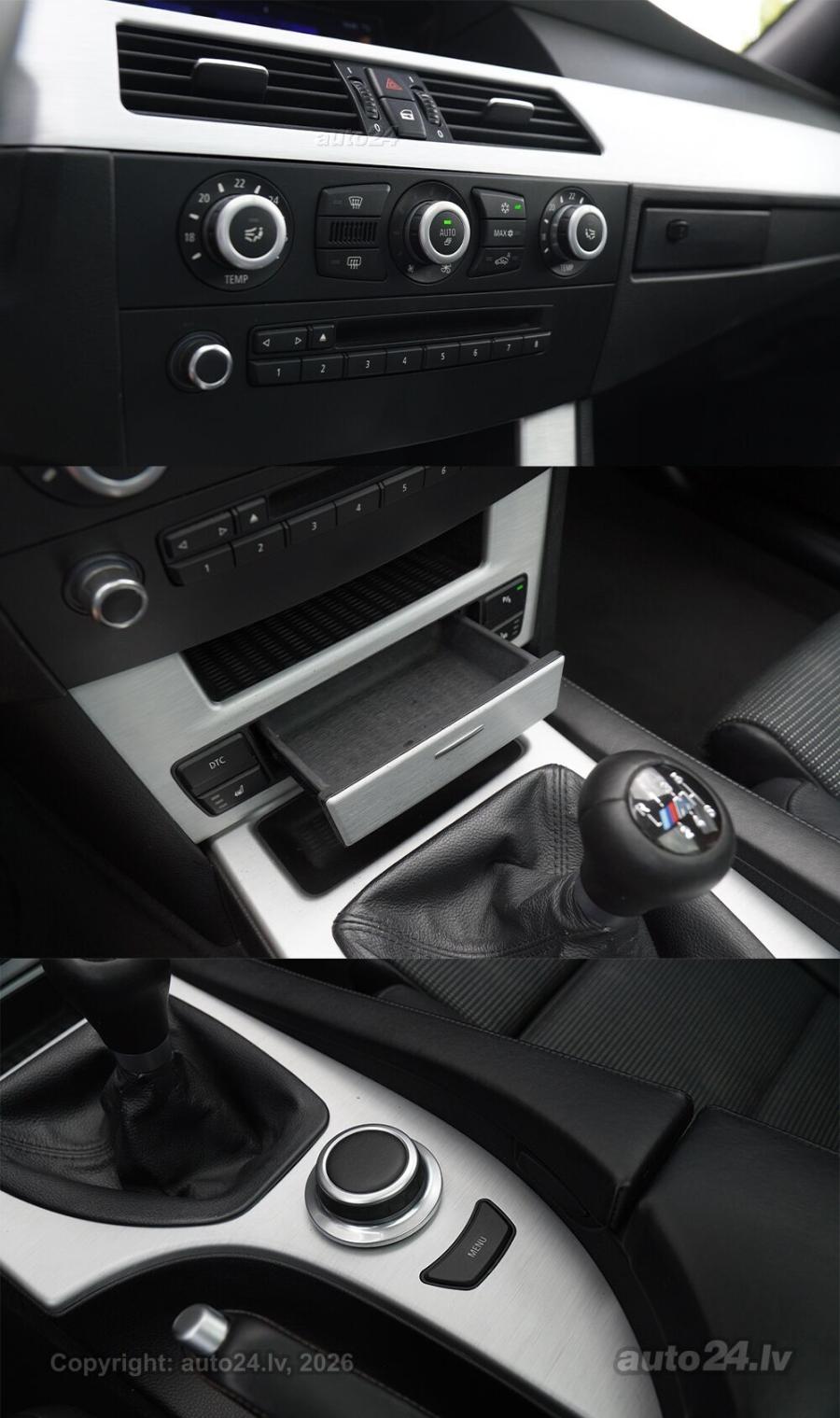 Grey BMW 5 Series 2007 in Tallinn, with an engine capacity of 2.50 L and mileage of 224 thousand km for 7999 €, photo 13 on AUTOMOTO.COM.LV