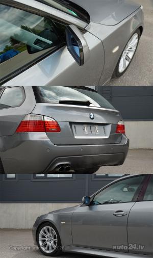 Grey BMW 5 Series 2007 in Tallinn, with an engine capacity of 2.50 L and mileage of 224 thousand km for 7999 €, photo 17 on AUTOMOTO.COM.LV