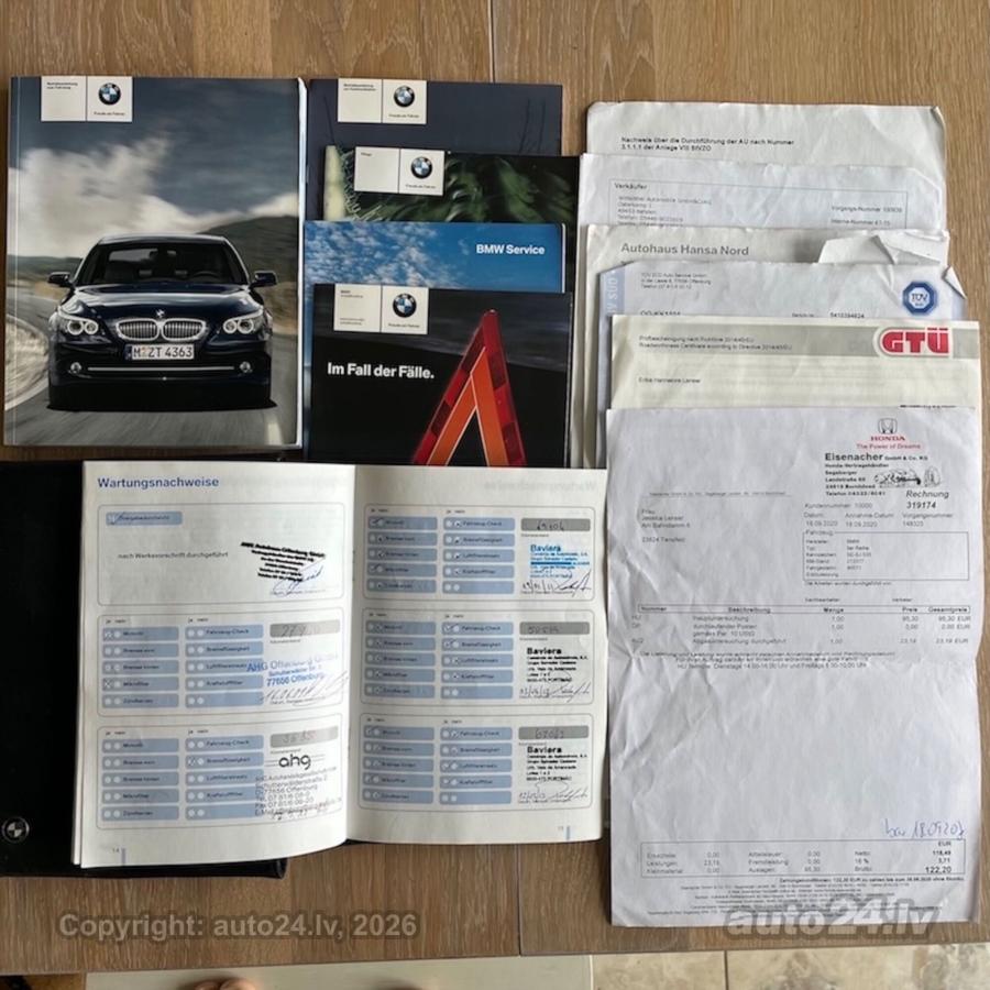Grey BMW 5 Series 2007 in Tallinn, with an engine capacity of 3.00 L and mileage of 256 thousand km for 8200 €, photo 13 on AUTOMOTO.COM.LV