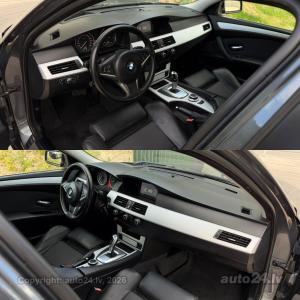 Grey BMW 5 Series 2008 in Viljandi, with an engine capacity of 3.00 L and mileage of 255 thousand km for 6190 €, photo 10 on AUTOMOTO.COM.LV