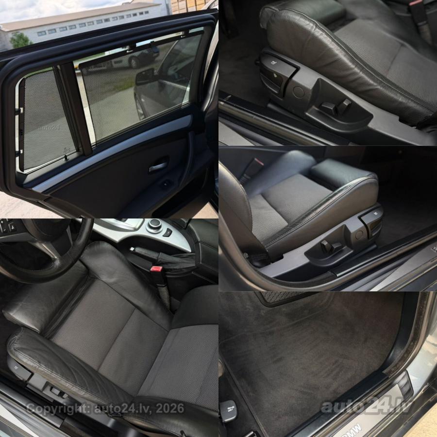 Grey BMW 5 Series 2008 in Viljandi, with an engine capacity of 3.00 L and mileage of 255 thousand km for 6190 €, photo 17 on AUTOMOTO.COM.LV
