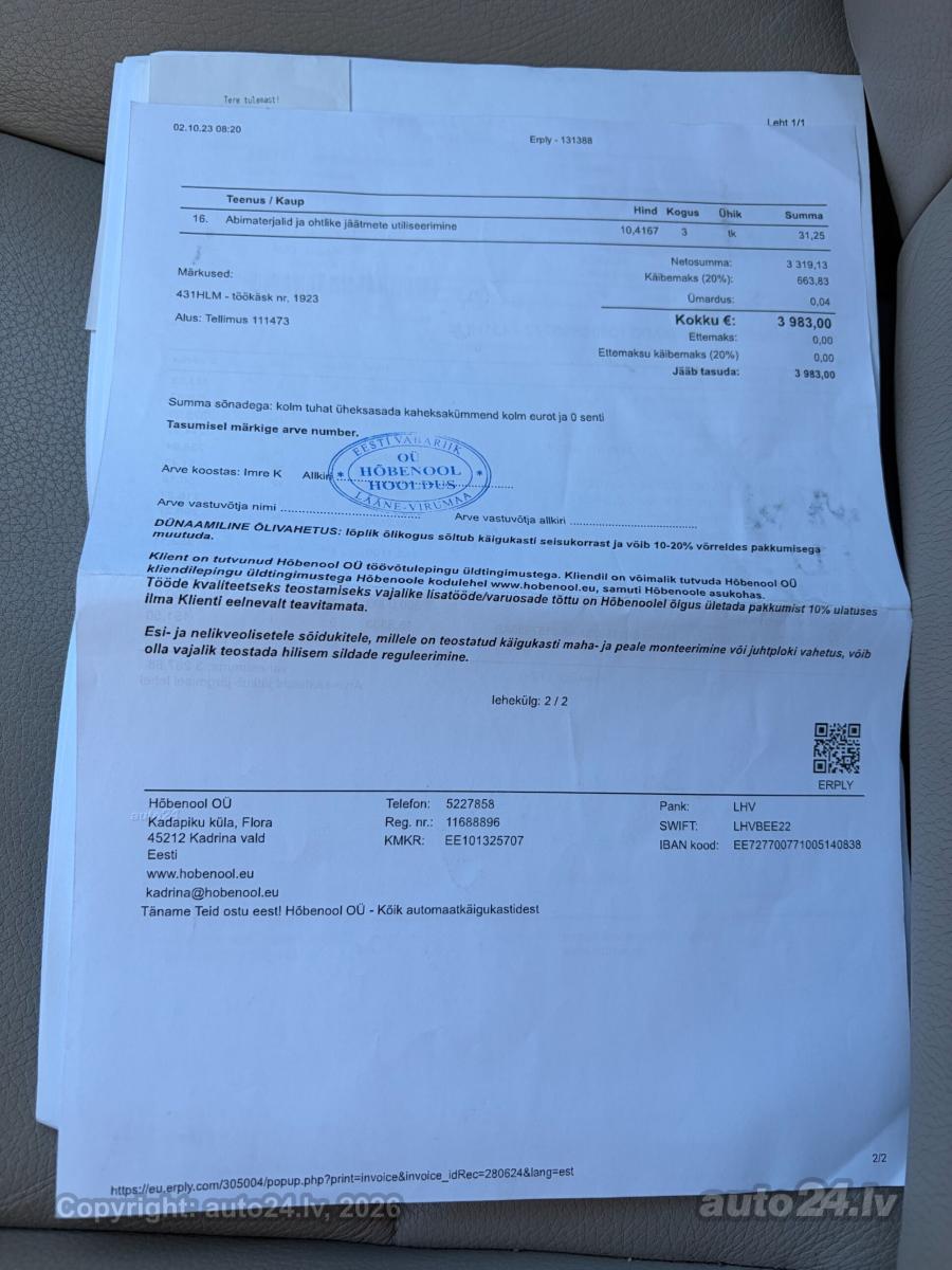 Pelēks BMW 5 Series 2011 Tallina, ar dzinēja tilpumu 3.00 L un nobraukumu 338 tūkst. km par 13500 €, foto 27 vietnē AUTOMOTO.COM.LV
