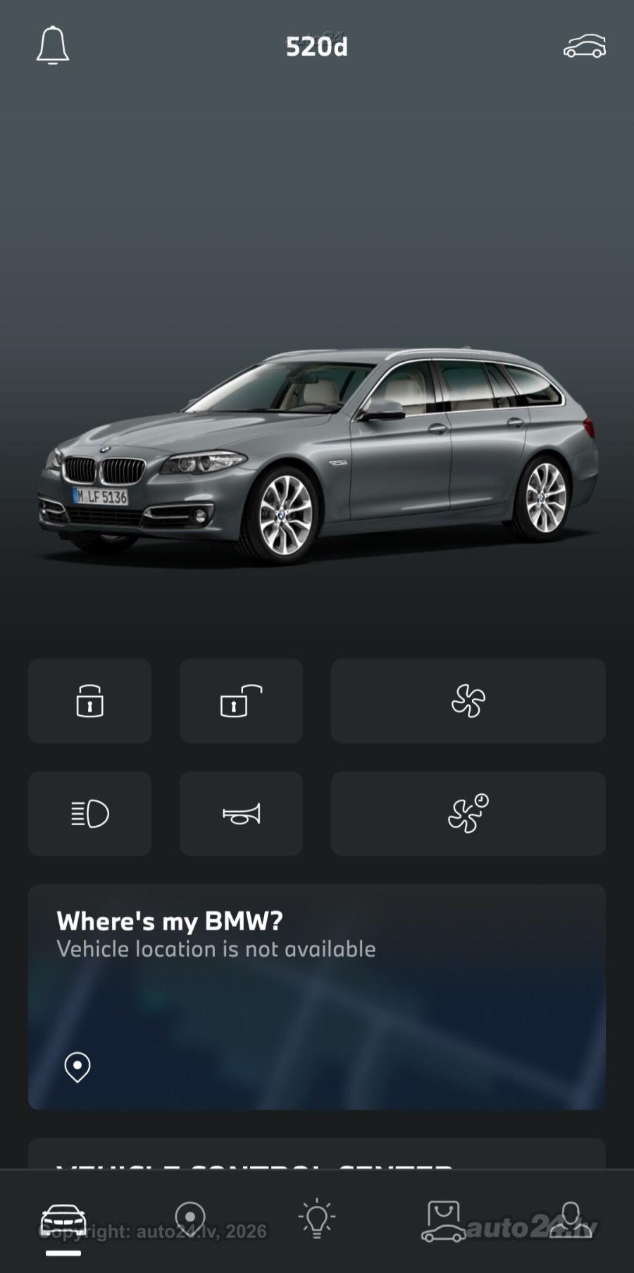 Pelēks BMW 5 Series 2014 Tallina, ar dzinēja tilpumu 2.00 L un nobraukumu 267 tūkst. km par 12500 €, foto 22 vietnē AUTOMOTO.COM.LV