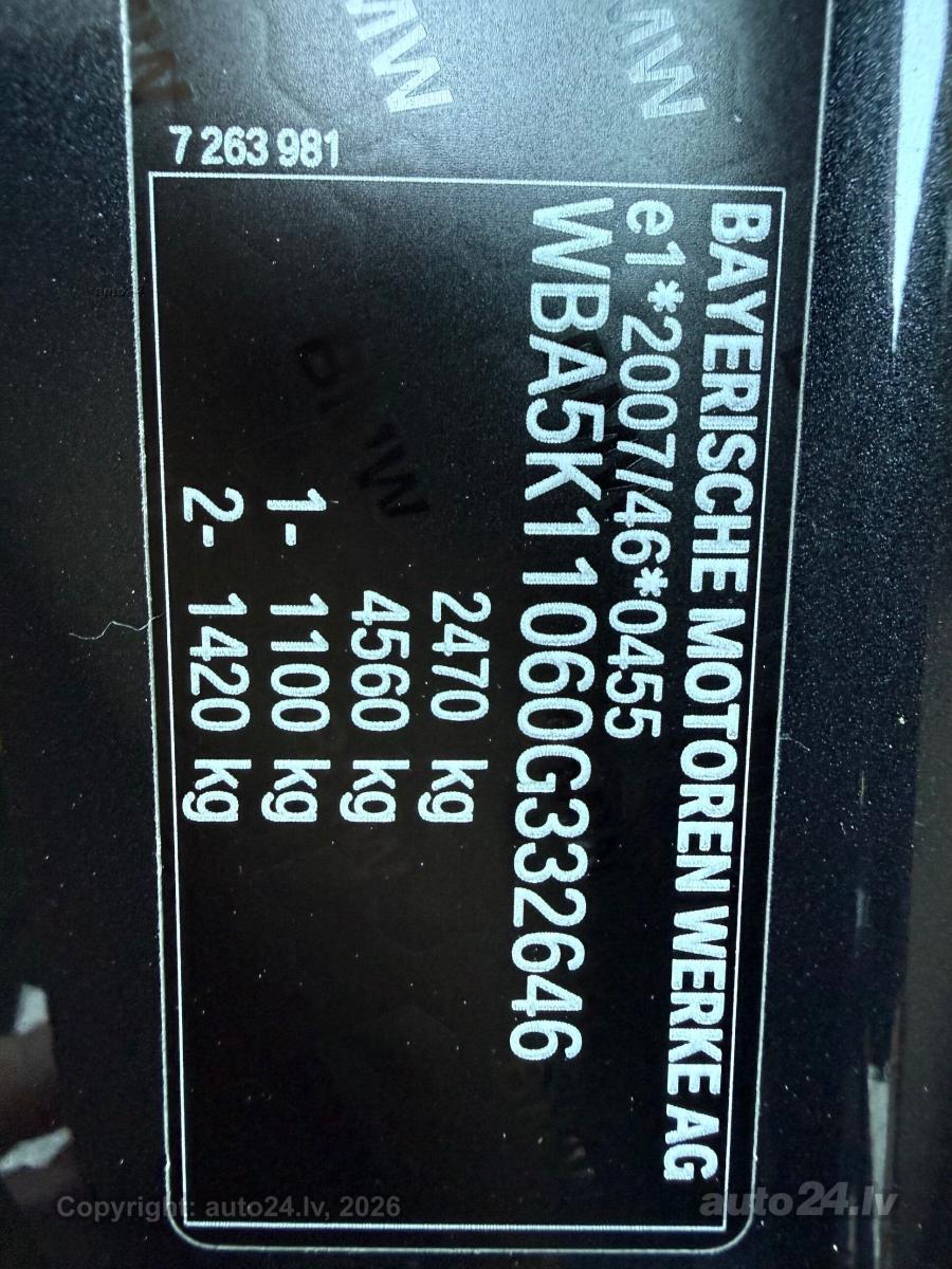 Pelēks BMW 5 Series 2016 Tartu, ar dzinēja tilpumu 3.00 L un nobraukumu 208 tūkst. km par 15599 €, foto 25 vietnē AUTOMOTO.COM.LV