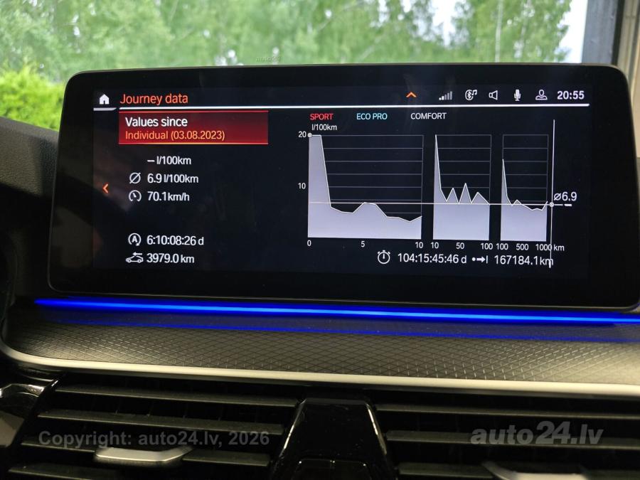 Grey BMW 5 Series 2023 in Tartu, with an engine capacity of 3.00 L and mileage of 183 thousand km for 34990 €, photo 24 on AUTOMOTO.COM.LV