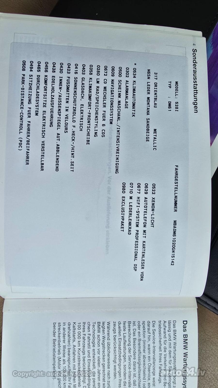 БМВ 5 Серия 2000 в Тарту, объемом двигателя 2.80 л и пробегом 416 тыс. км за 2490 €, фото 9 на AUTOMOTO.COM.LV
