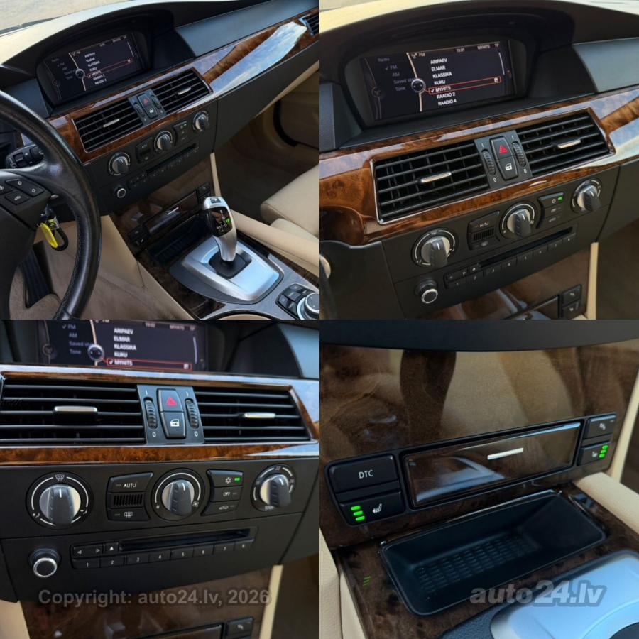 BMW 5 Series 2008 in Viljandi, with an engine capacity of 3.00 L and mileage of 279 thousand km for 7390 €, photo 13 on AUTOMOTO.COM.LV