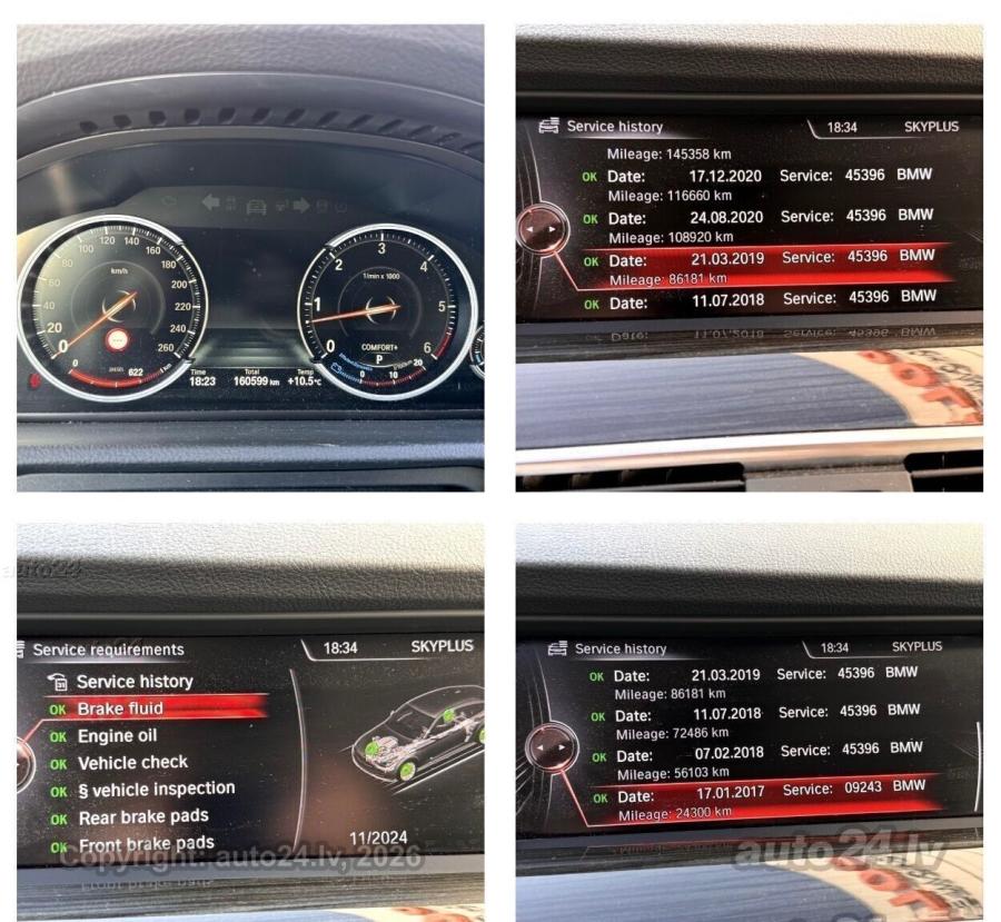 BMW 5 Series 2015 in Tallinn, with an engine capacity of 3.00 L and mileage of 185 thousand km for 16500 €, photo 12 on AUTOMOTO.COM.LV