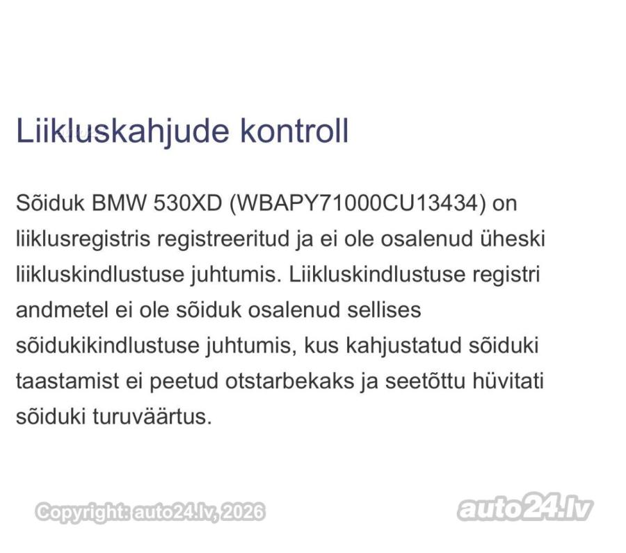 BMW 5 Series 2007 in Tallinn, with an engine capacity of 3.00 L and mileage of 441 thousand km for 4999 €, photo 26 on AUTOMOTO.COM.LV