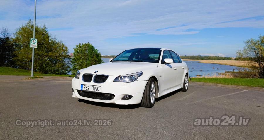 White BMW 5 Series 2009 in Tallinn, with an engine capacity of 2.00 L and mileage of 492 thousand km for 7600 €, photo 1 on AUTOMOTO.COM.LV