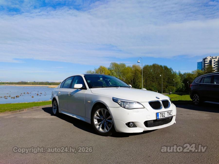 White BMW 5 Series 2009 in Tallinn, with an engine capacity of 2.00 L and mileage of 492 thousand km for 7600 €, photo 3 on AUTOMOTO.COM.LV