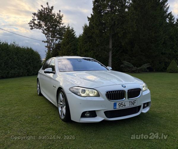 White BMW 5 Series 2013 in Tallinn, with an engine capacity of 3.00 L and mileage of 269 thousand km for 16900 €, photo 6 on AUTOMOTO.COM.LV