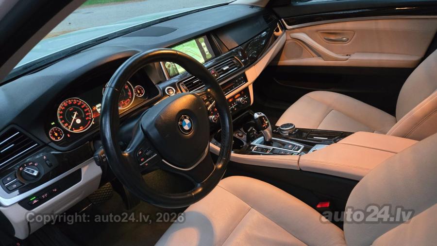 White BMW 5 Series 2014 in Tallinn, with an engine capacity of 2.00 L and mileage of 122 thousand km for 14500 €, photo 17 on AUTOMOTO.COM.LV