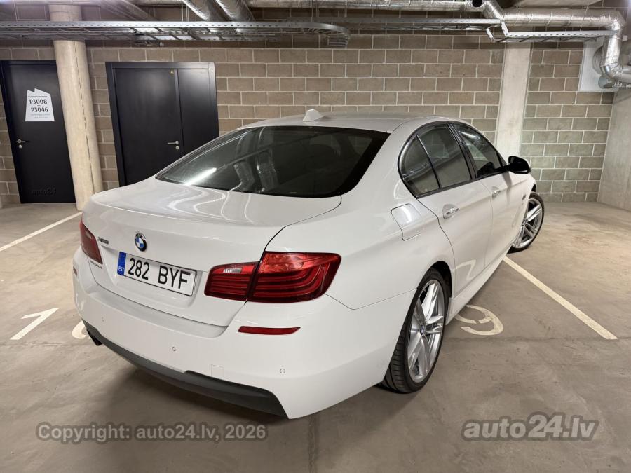 White BMW 5 Series 2015 in Tallinn, with an engine capacity of 3.00 L and mileage of 260 thousand km for 14500 €, photo 6 on AUTOMOTO.COM.LV