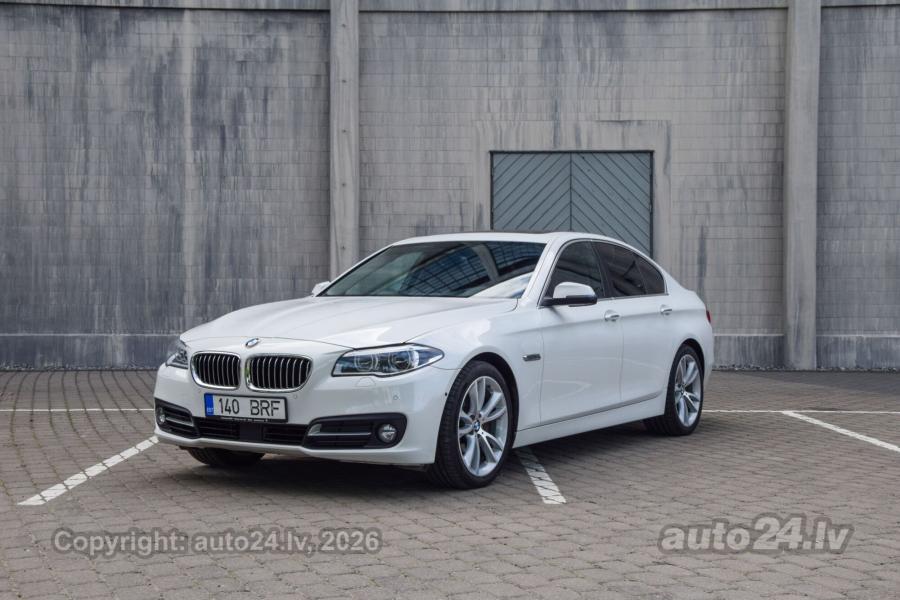 White BMW 5 Series 2015 in Tallinn, with an engine capacity of 3.00 L and mileage of 236 thousand km for 16900 €, photo 1 on AUTOMOTO.COM.LV