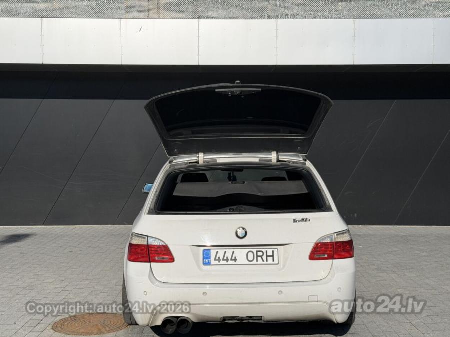 White BMW 5 Series 2008 in Tallinn, with an engine capacity of 3.00 L and mileage of 403 thousand km for 8499 €, photo 12 on AUTOMOTO.COM.LV