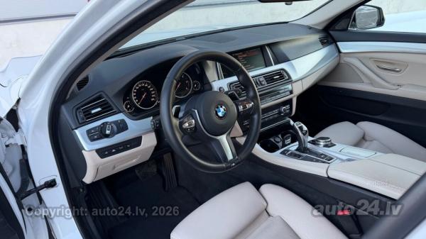 White BMW 5 Series 2016 in Tallinn, with an engine capacity of 3.00 L and mileage of 317 thousand km for 14300 €, photo 7 on AUTOMOTO.COM.LV