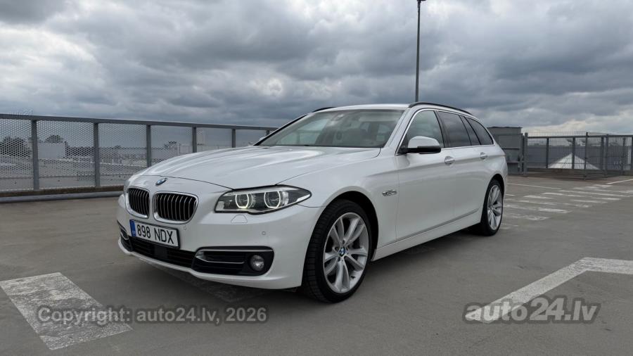 White BMW 5 Series 2016 in Tallinn, with an engine capacity of 3.00 L and mileage of 317 thousand km for 14300 €, photo 1 on AUTOMOTO.COM.LV