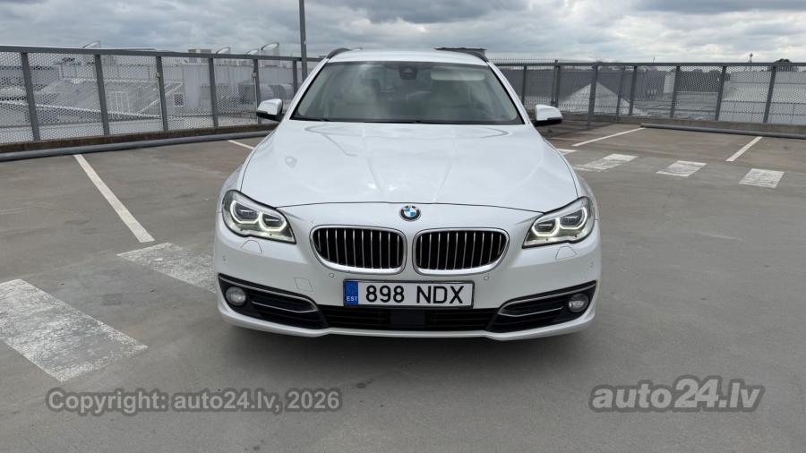 White BMW 5 Series 2016 in Tallinn, with an engine capacity of 3.00 L and mileage of 317 thousand km for 14300 €, photo 8 on AUTOMOTO.COM.LV