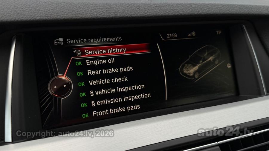 White BMW 5 Series 2016 in Tallinn, with an engine capacity of 3.00 L and mileage of 317 thousand km for 14300 €, photo 18 on AUTOMOTO.COM.LV