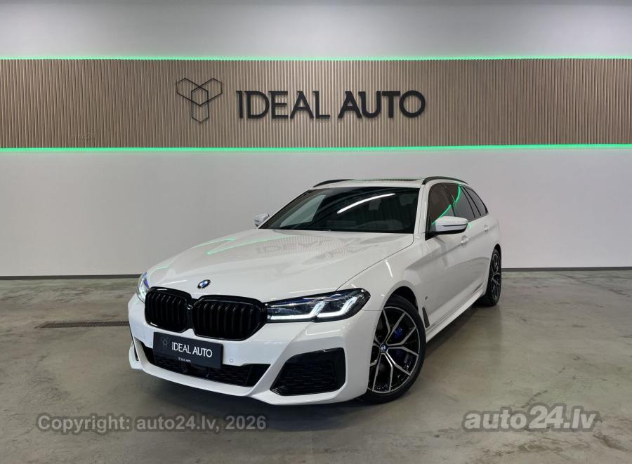 White BMW 5 Series 2022 in Tallinn, with an engine capacity of 3.00 L and mileage of 46 thousand km for 42990 €, photo 1 on AUTOMOTO.COM.LV