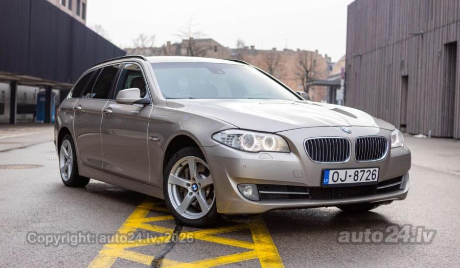 Yellow BMW 5 Series 2012 in Riga, with an engine capacity of 2.00 L and mileage of 319 thousand km for 8300 €, photo 1 on AUTOMOTO.COM.LV