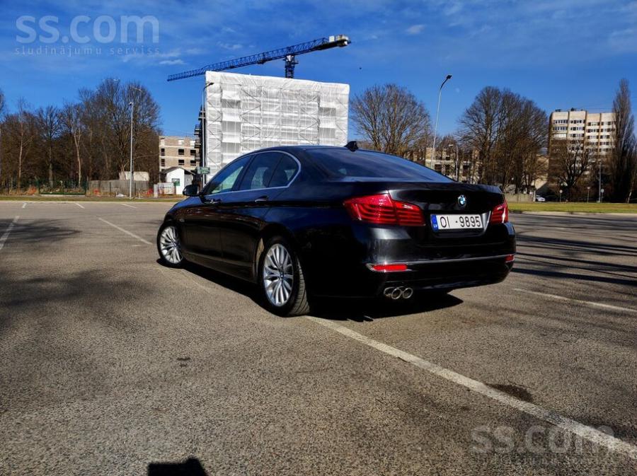 Black BMW 518 2014 in Riga, with an engine capacity of 2.00 L and mileage of 201 thousand km for 10800 €, photo 5 on AUTOMOTO.COM.LV