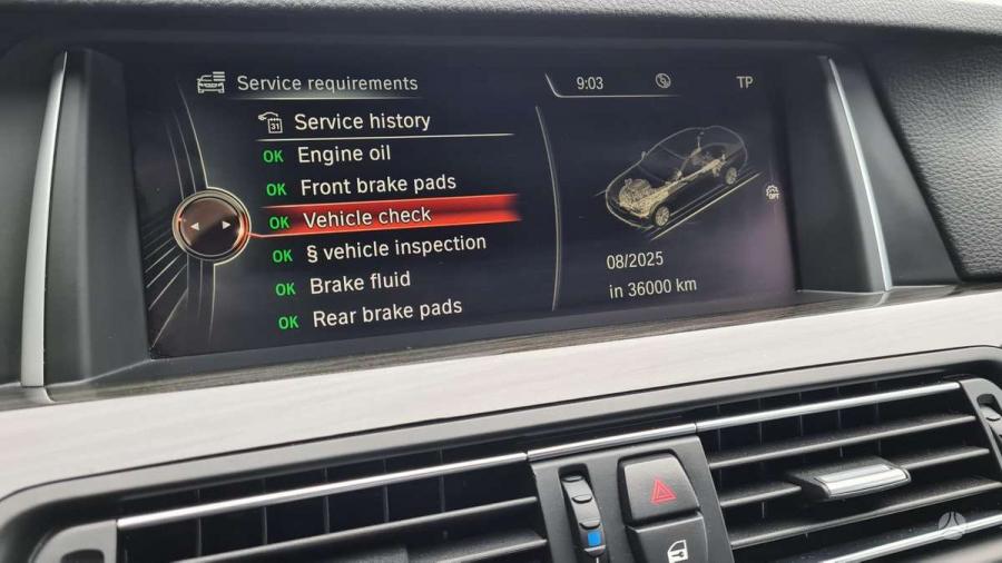 Black BMW 518 2016 in Vilnius, with an engine capacity of 2.00 L and mileage of 307 thousand km for 11500 €, photo 13 on AUTOMOTO.COM.LV